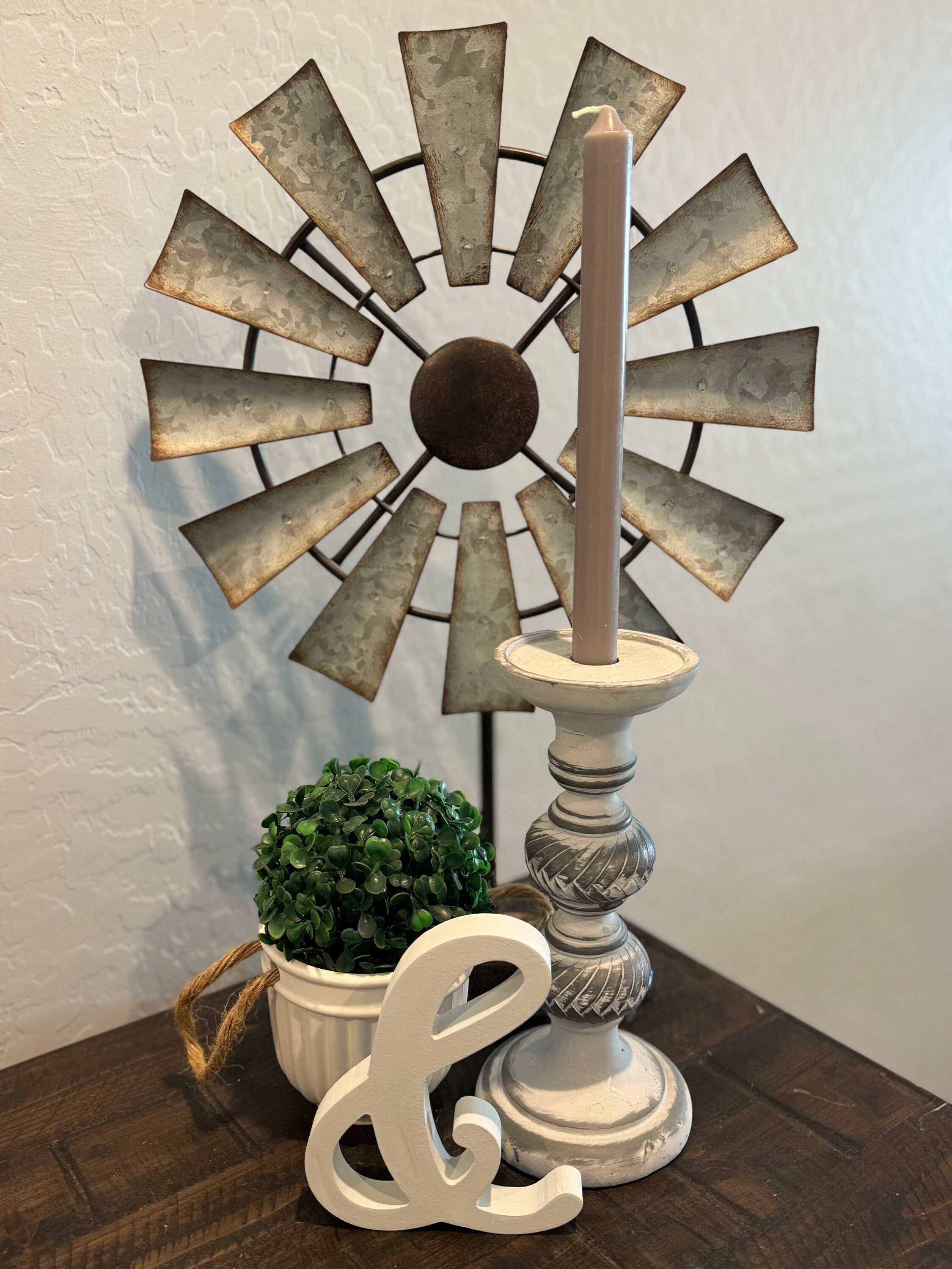 Distressed Gray Candlestick Holder - Perfect for Rustic and Shabby Chic ...