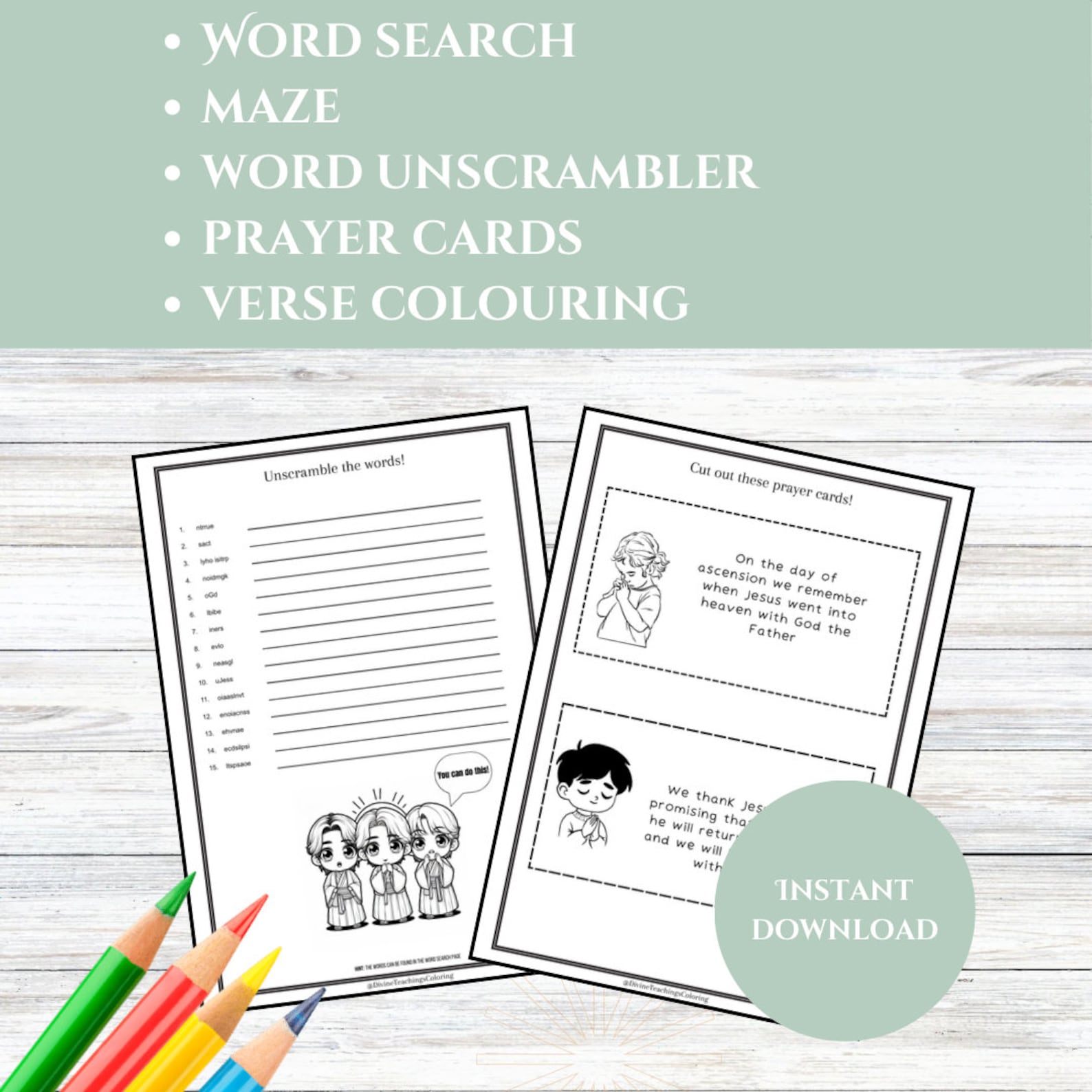 Jesus’ Ascension | Printable Coloring Pages | Christian Kids Coloring ...