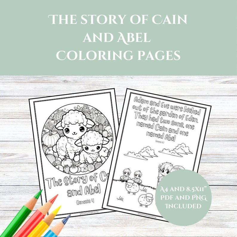 The Story of Cain and Abel | Printable Coloring Pages | Christian Kids ...