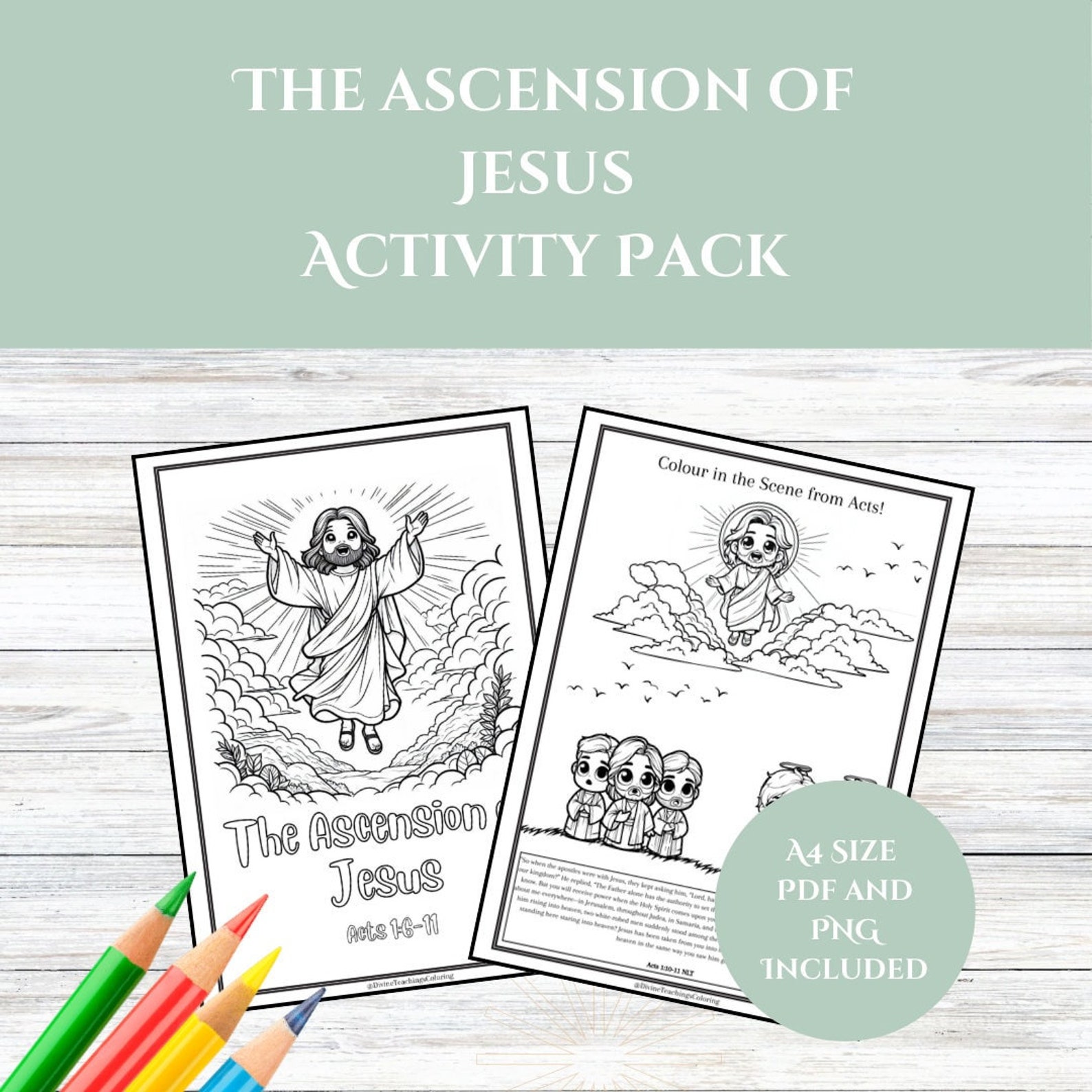Jesus’ Ascension | Printable Coloring Pages | Christian Kids Coloring ...
