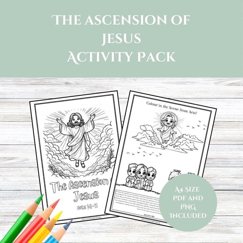 Jesus’ Ascension | Printable Coloring Pages | Christian Kids Coloring ...
