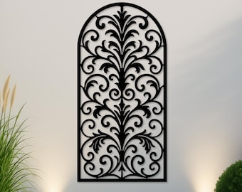 metal scrollwork panels