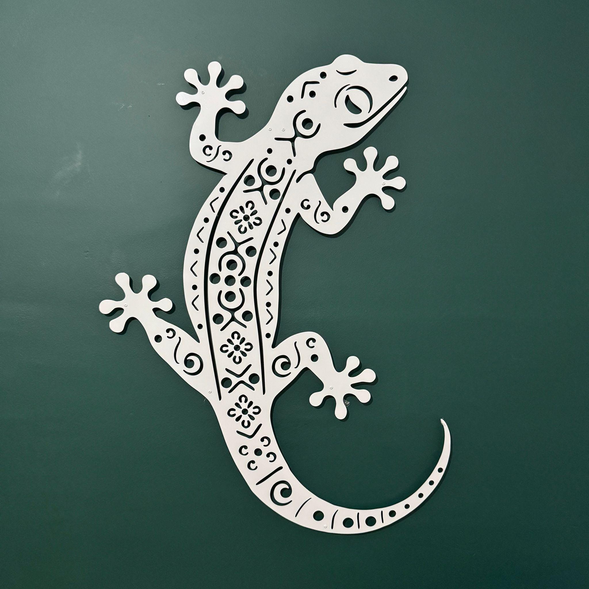 Metal Gecko Wall Ornament, Metal Lizard Wall Art, Indoor Outdoor Decor ...