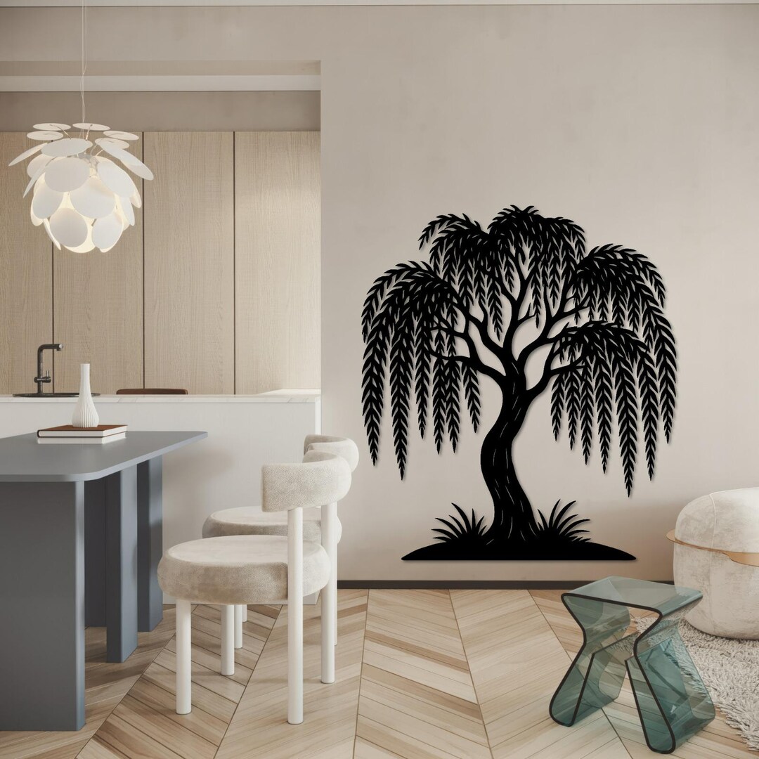 Willow Tree Metal Wall Art, Weeping Willow Tree Metal Wall Art, Willow ...