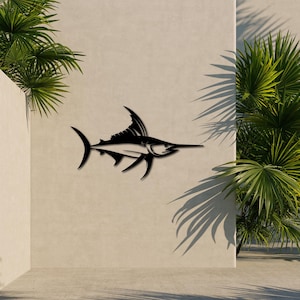 Swordfish Metal Wall Art, Nautical Art, Angler Gift, Fishing Enthusiast ...
