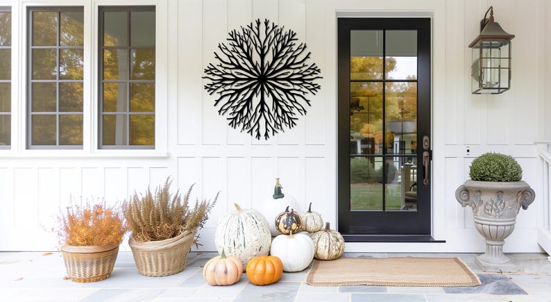 Tree Root Metal Wall Decor, Tree Wall Sign, Large Living Room Wall Art ...