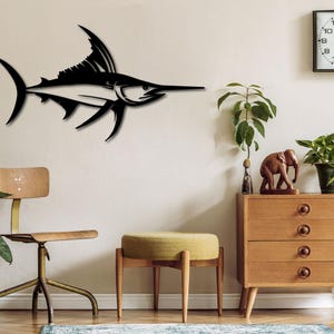 Swordfish Metal Wall Art, Nautical Art, Angler Gift, Fishing Enthusiast ...
