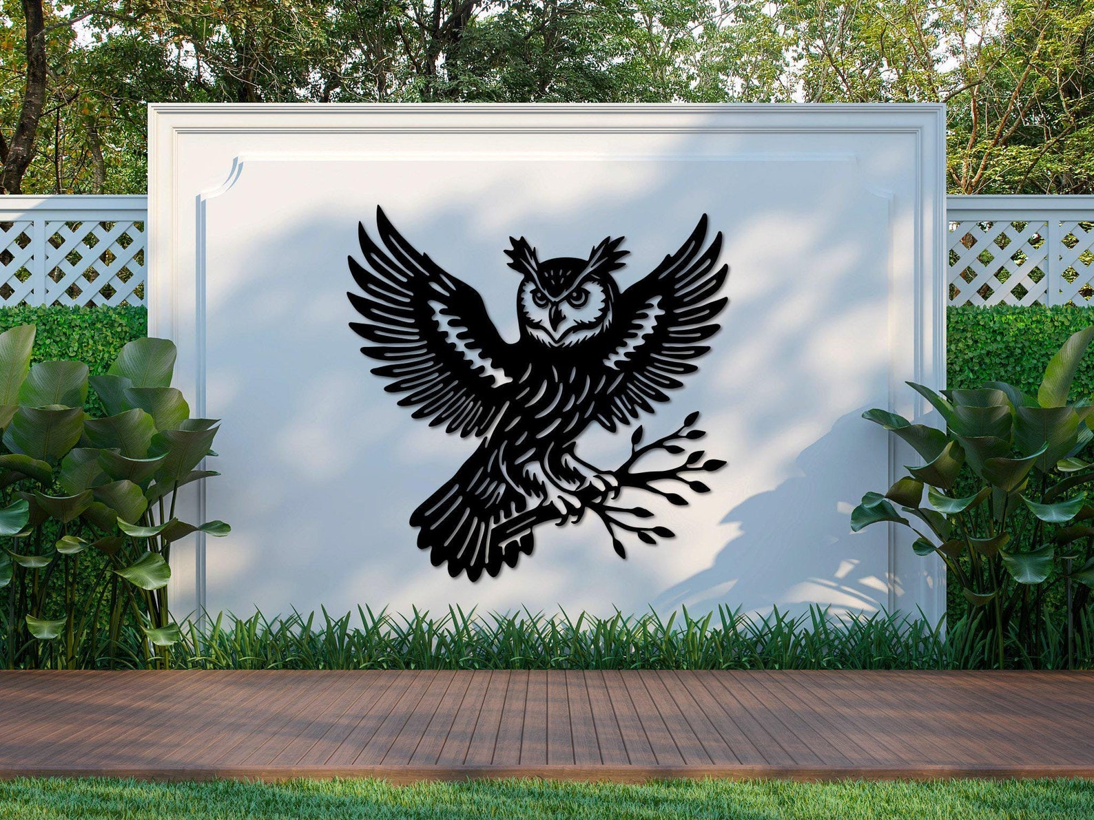 Owl Metal Wall Decor, Large Owl Metal Art, Wild Animal Art, Owl Metal ...