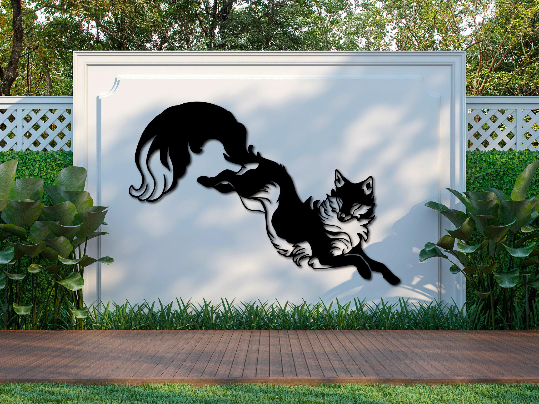 Fox Metal Wall Art, Cute Fox Metal Sign, Decorative Cute Fox Wall Art ...