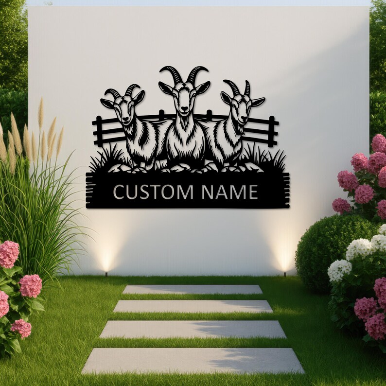 Custom Goat Farm Sign, Personalized Goat Ranch Farm Sign, Large ...