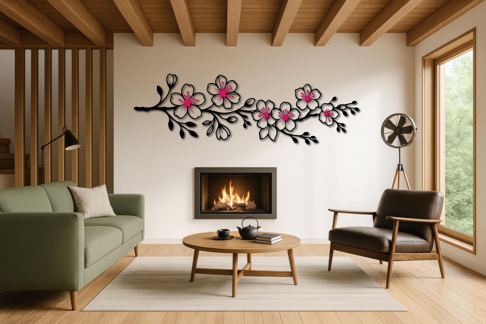 Sakura Metal Wall Art, Cherry Blossom Spring Decor, Floral Metal Wall ...