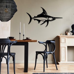 Swordfish Metal Wall Art, Nautical Art, Angler Gift, Fishing Enthusiast ...