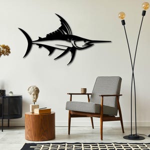 Swordfish Metal Wall Art, Nautical Art, Angler Gift, Fishing Enthusiast ...