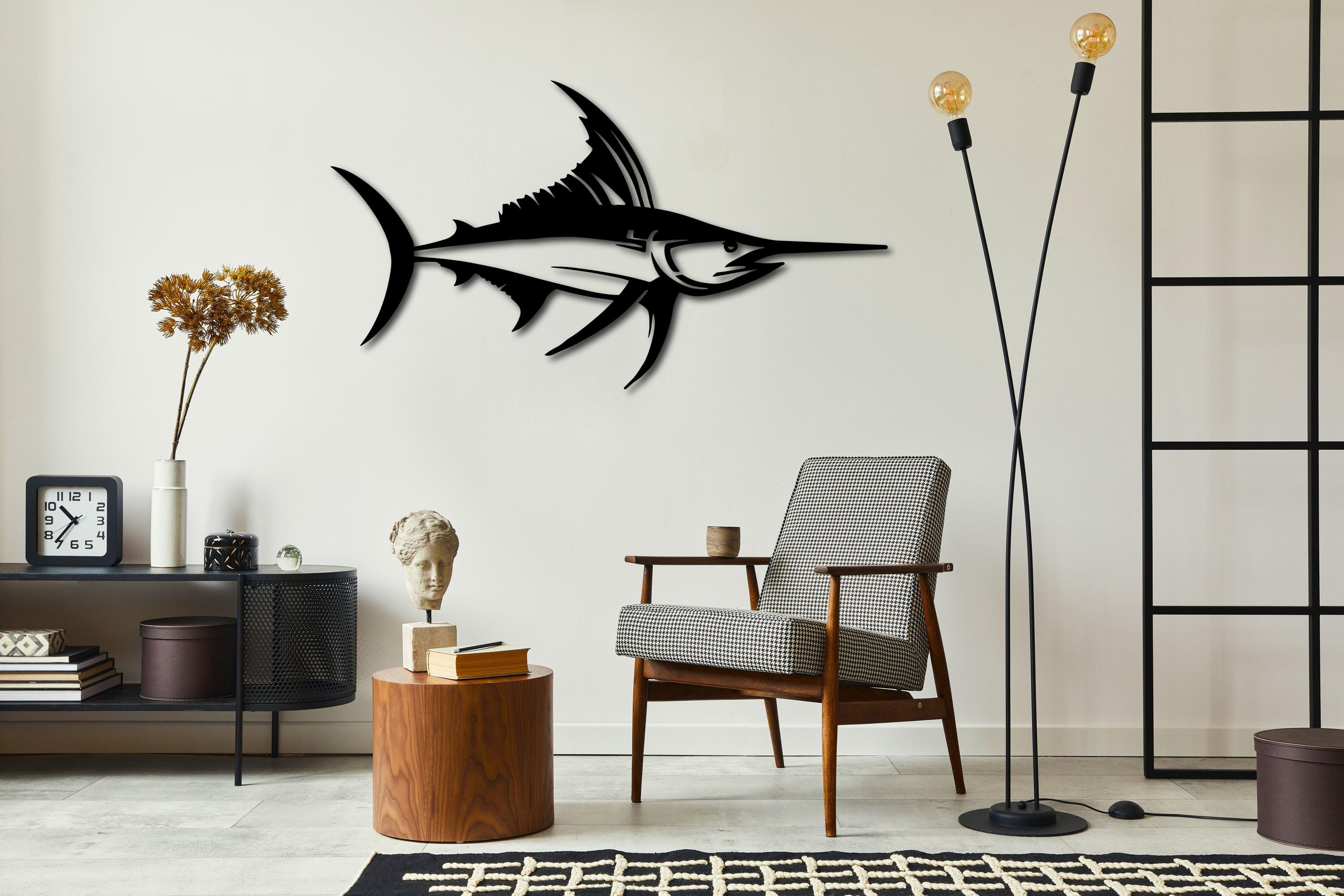 Swordfish Metal Wall Art, Nautical Art, Angler Gift, Fishing Enthusiast ...