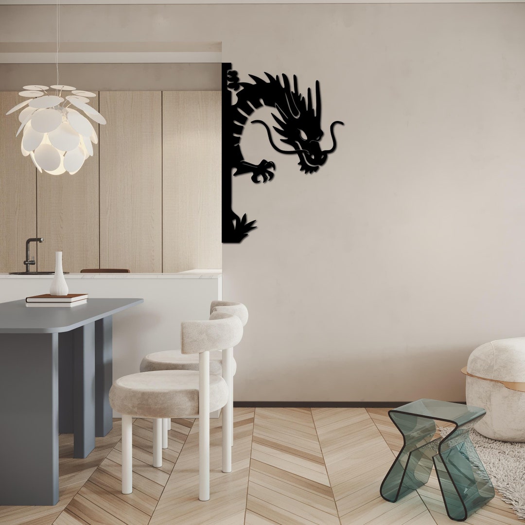 Dragon Door Frame Corner Metal Wall Art, Dragon Door Topper Sign ...