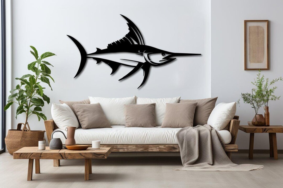 Swordfish Metal Wall Art, Nautical Art, Angler Gift, Fishing Enthusiast ...
