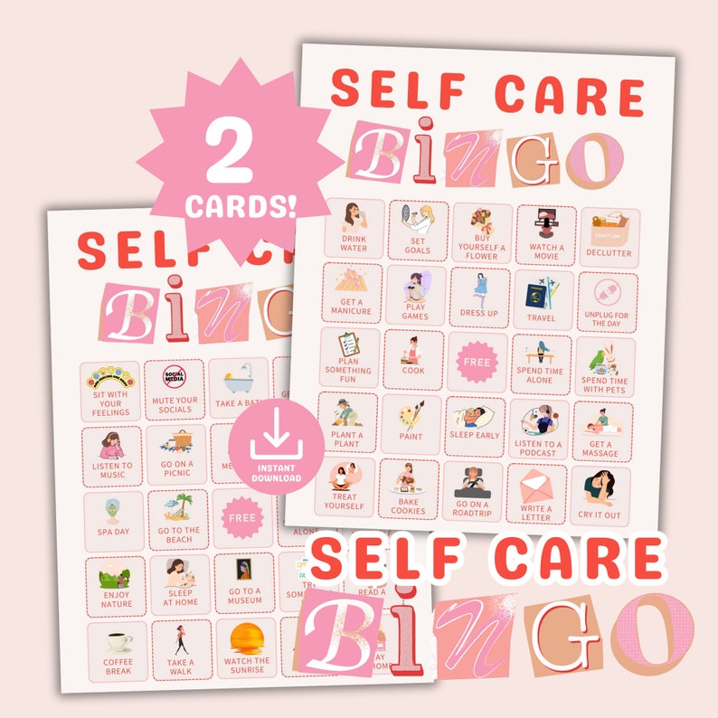 Self Care Bingo | Therapy Game | Self Care Printable | Mental Health ...
