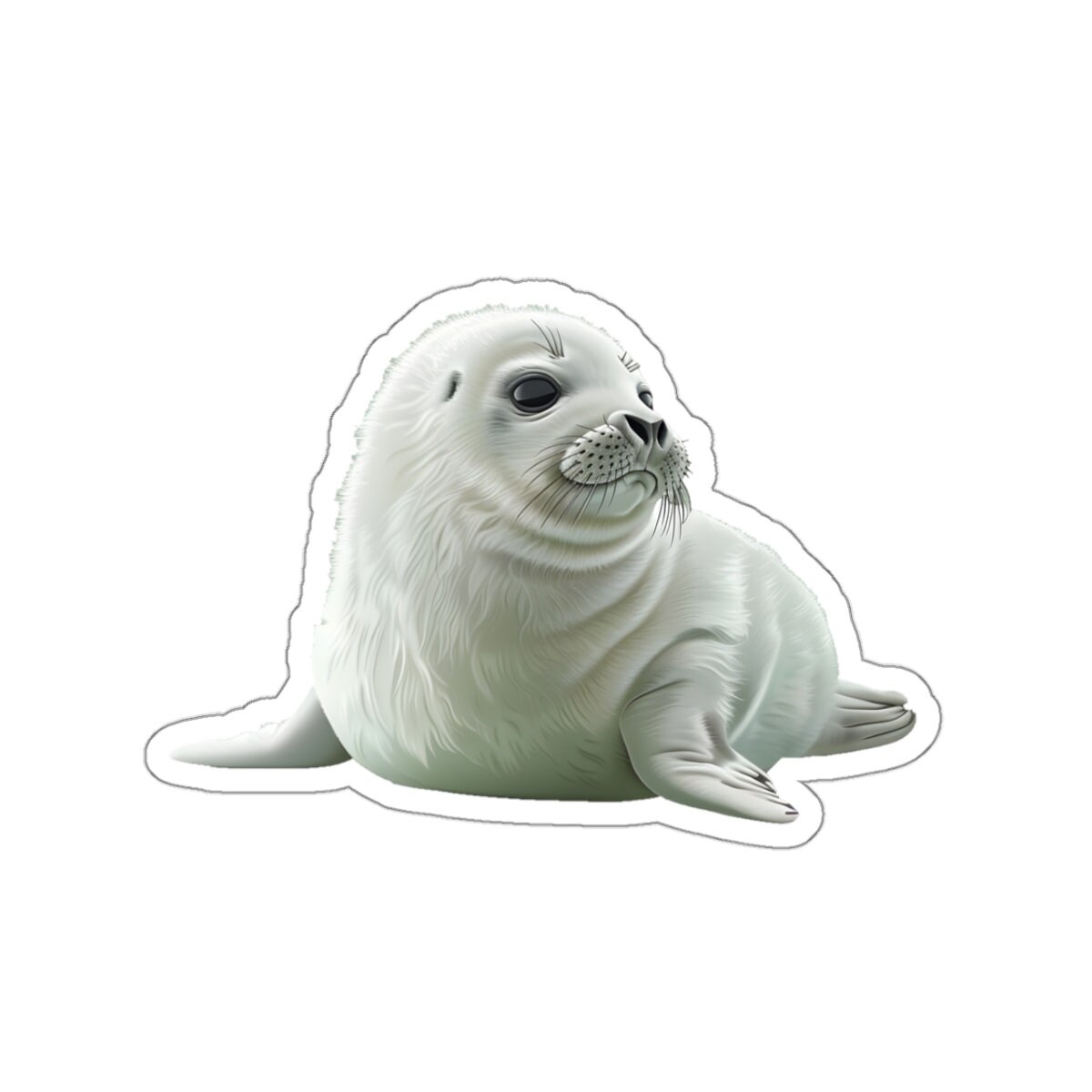 Baby Harp Seal, Harp Seal Sticker, Stickers, Gift Stickers, Girly ...