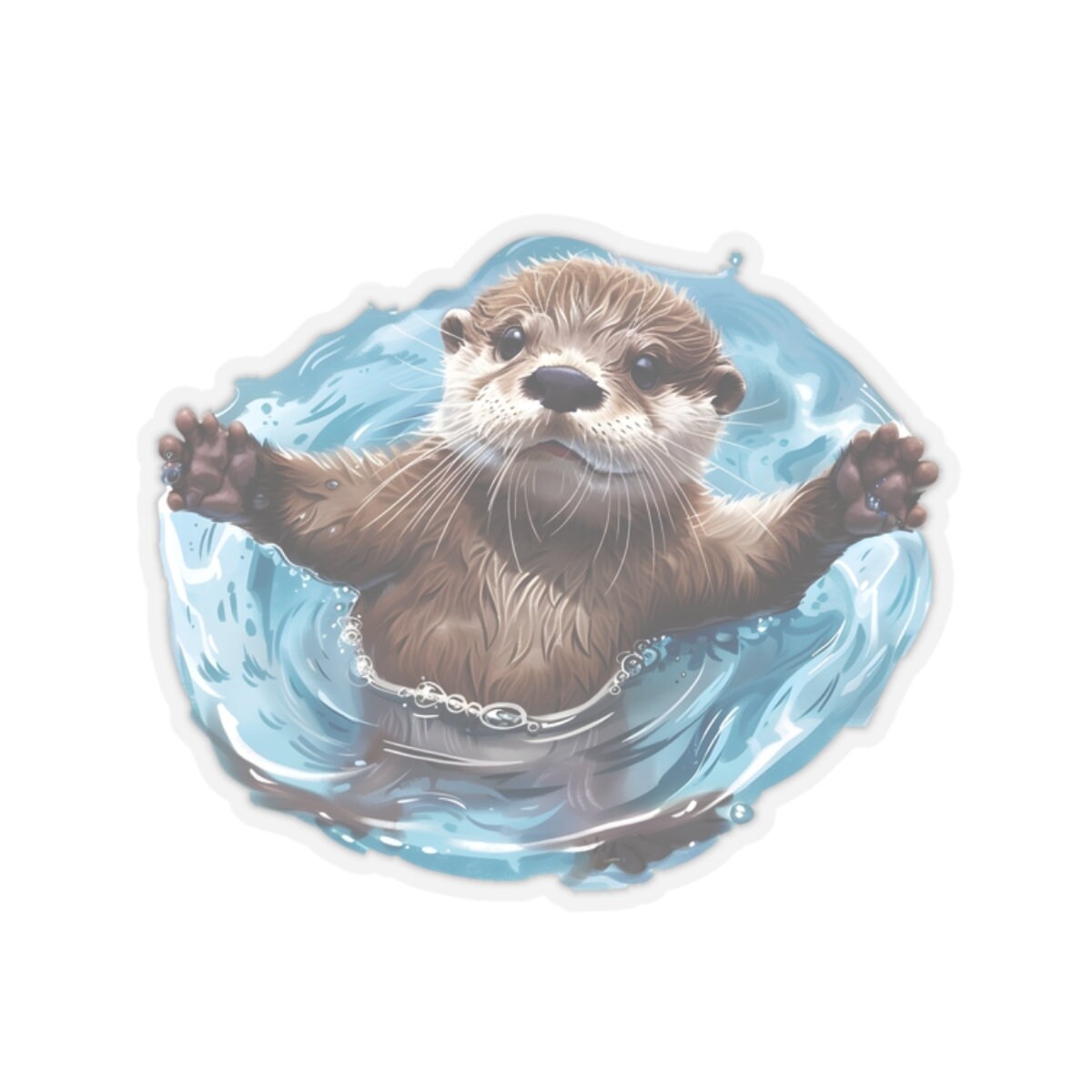 Baby Sea Otter, Sea Otter Sticker, Stickers, Gift Stickers, Girly ...