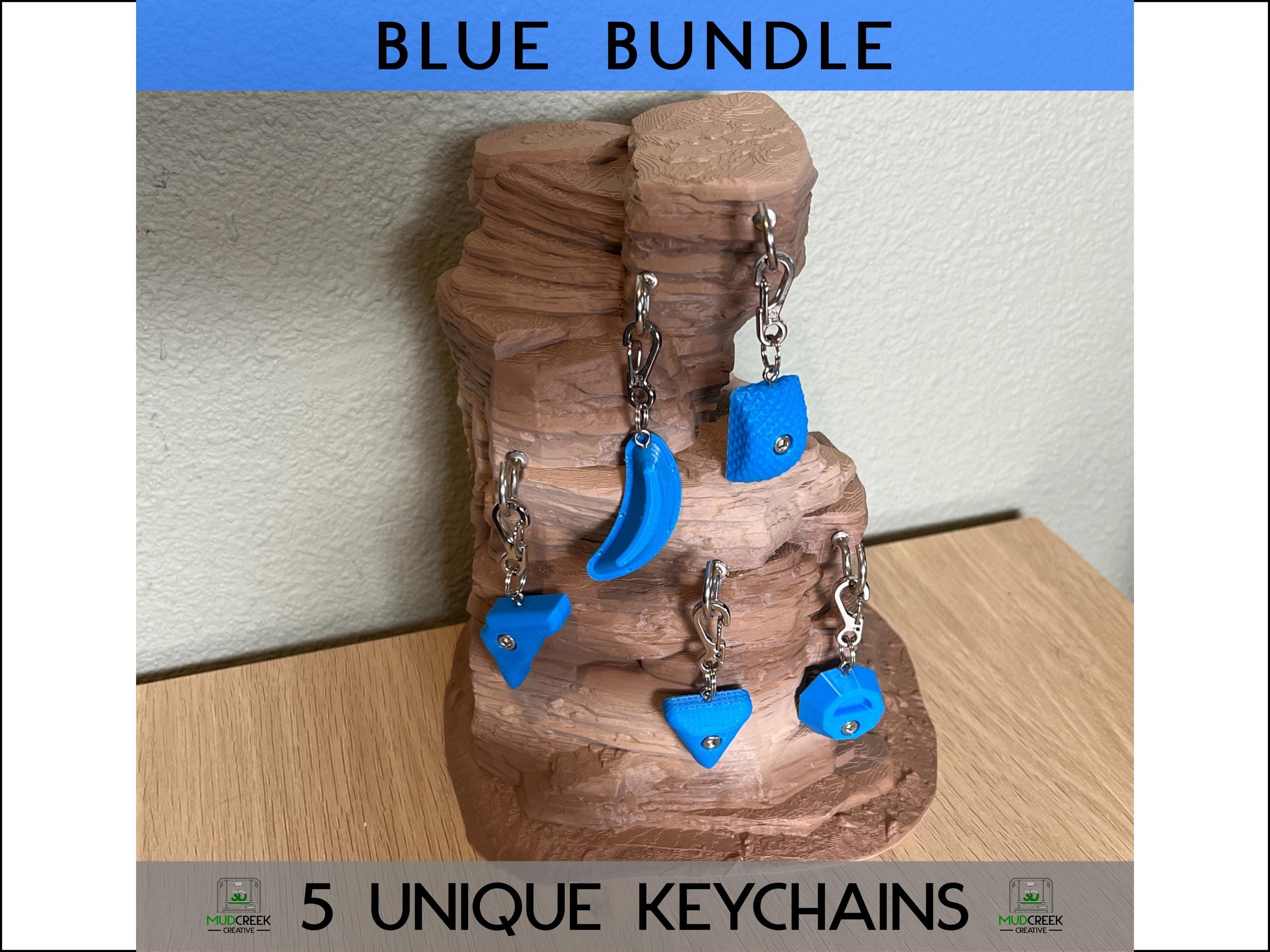 Blue Climbing Hold Keychains | Decor for Car Keys, Climbing Bag, Etc ...