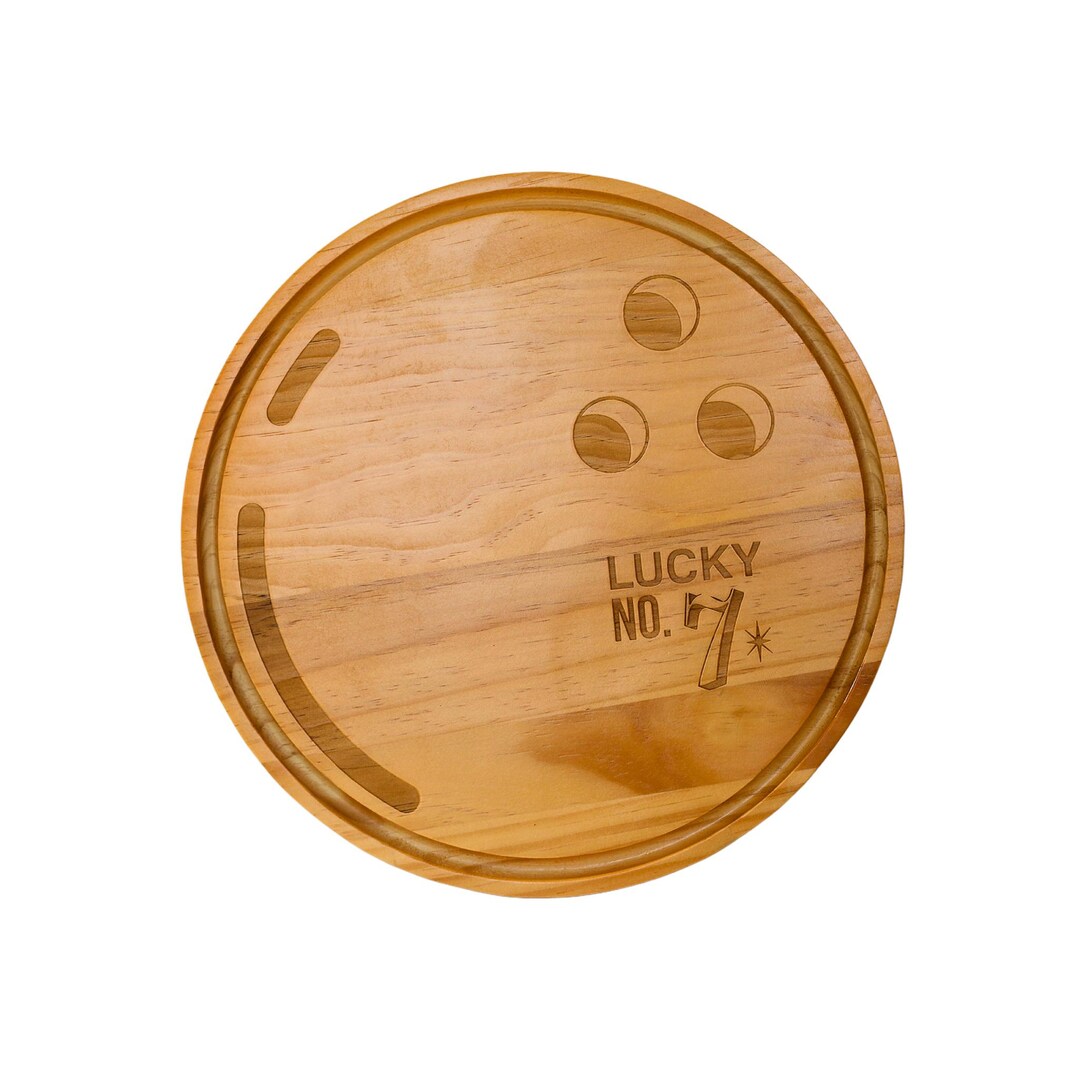Personalized Bowling Ball Wood Board - 13" Diameter - Custom Engraved ...