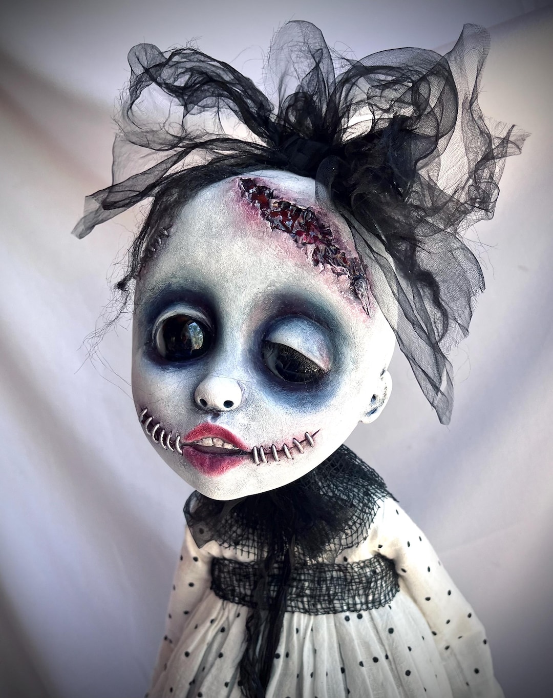 Loopyboopy Creepy Cute Zombie Ghost Blythe Inspired OOAK Art Doll Dead ...