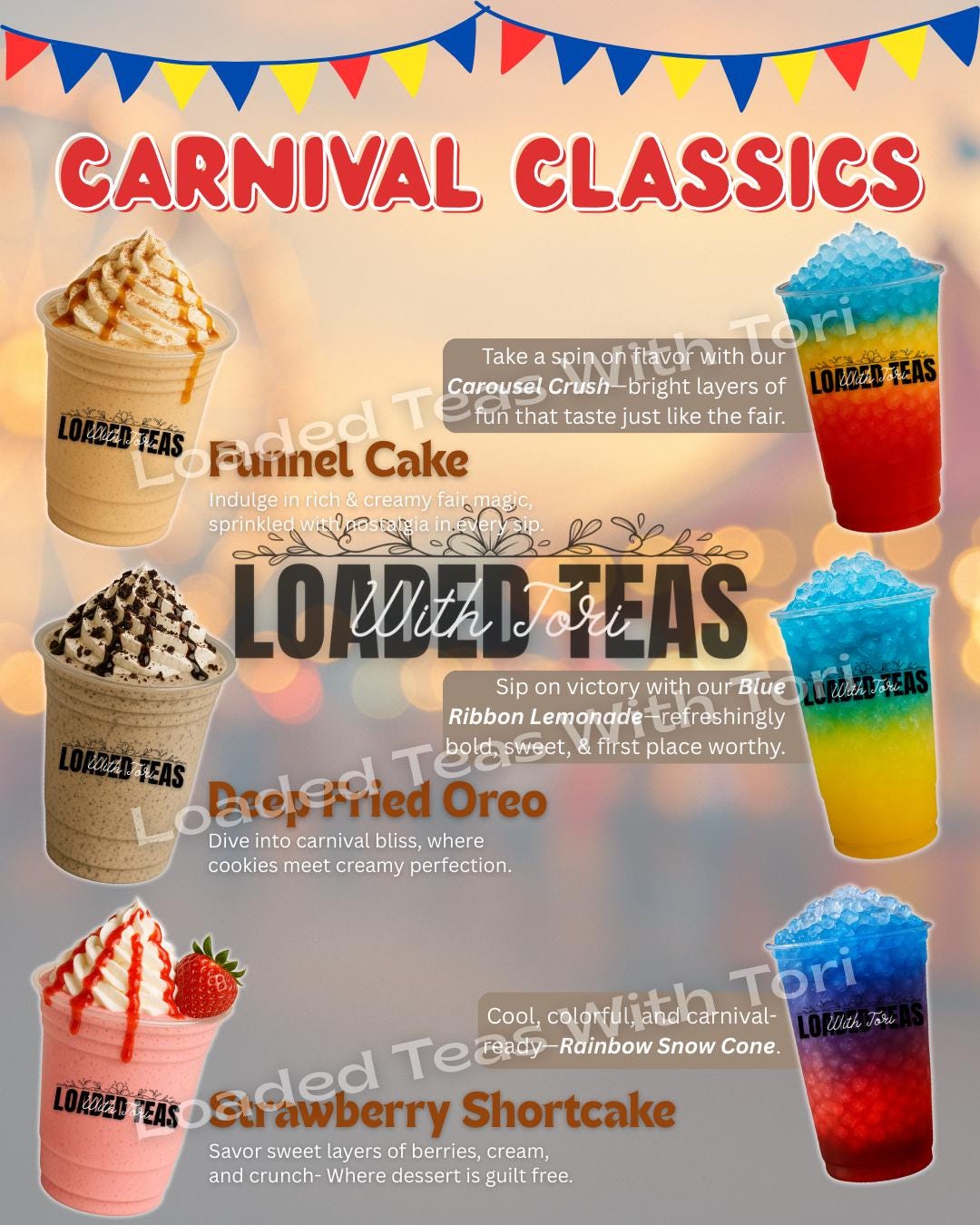 Fair Menu Shake & Teas With Recipes - Etsy