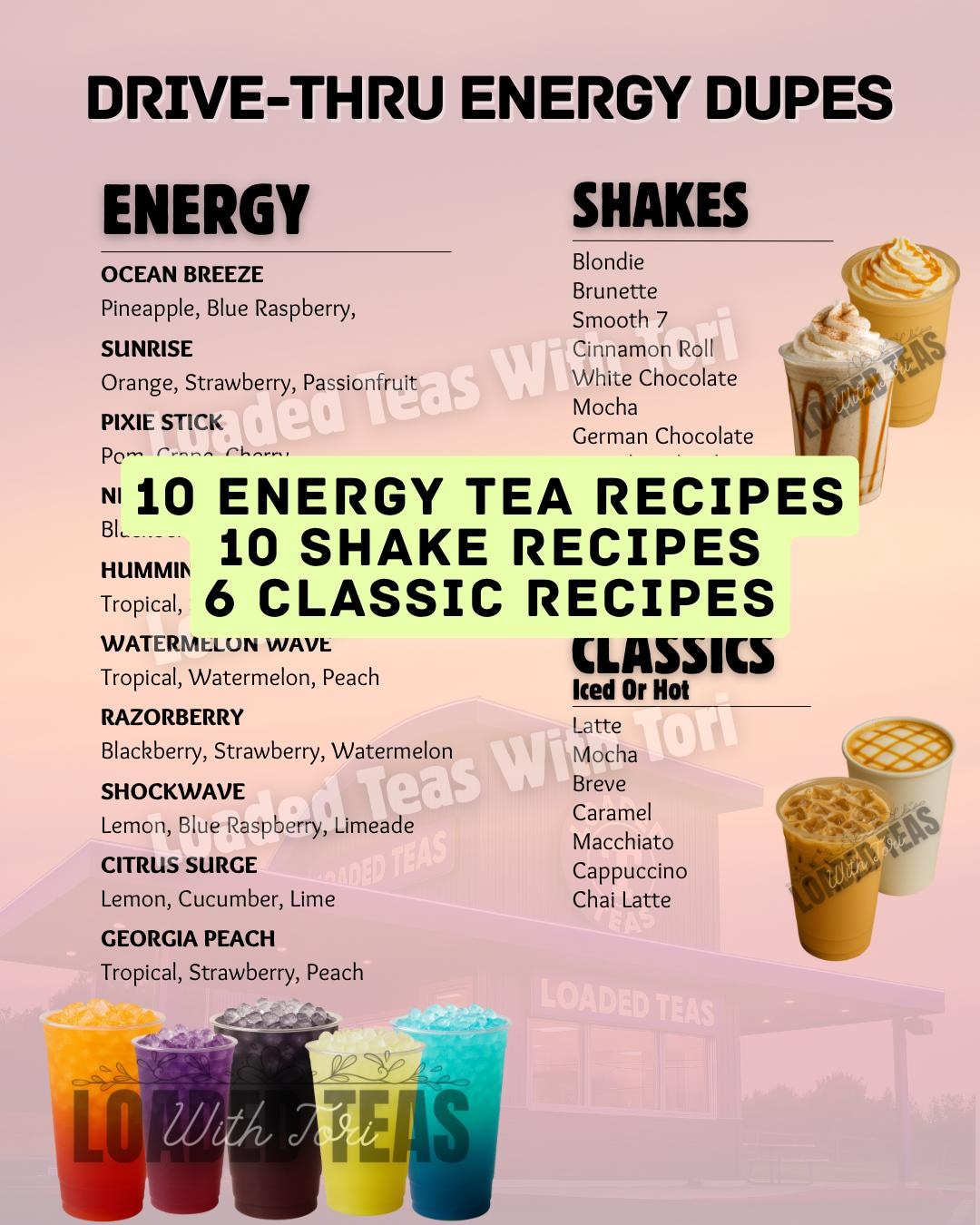 Famous Drive-thru DUPES RECIPES ONLY - Etsy