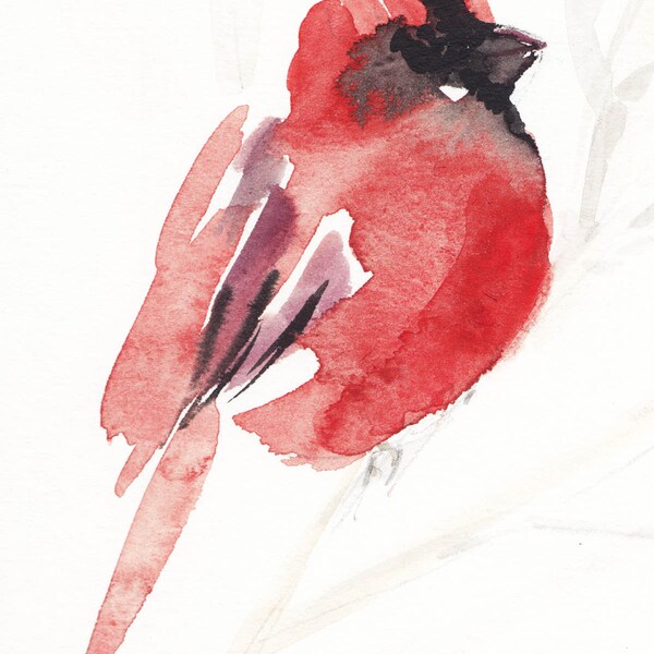 Cardinal Card - Etsy