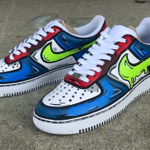 Slime Swoosh Custom Nike Air Force 1 - Etsy
