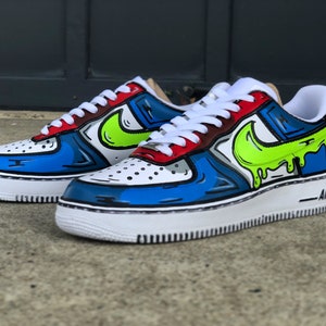Slime Swoosh Custom Nike Air Force 1 - Etsy
