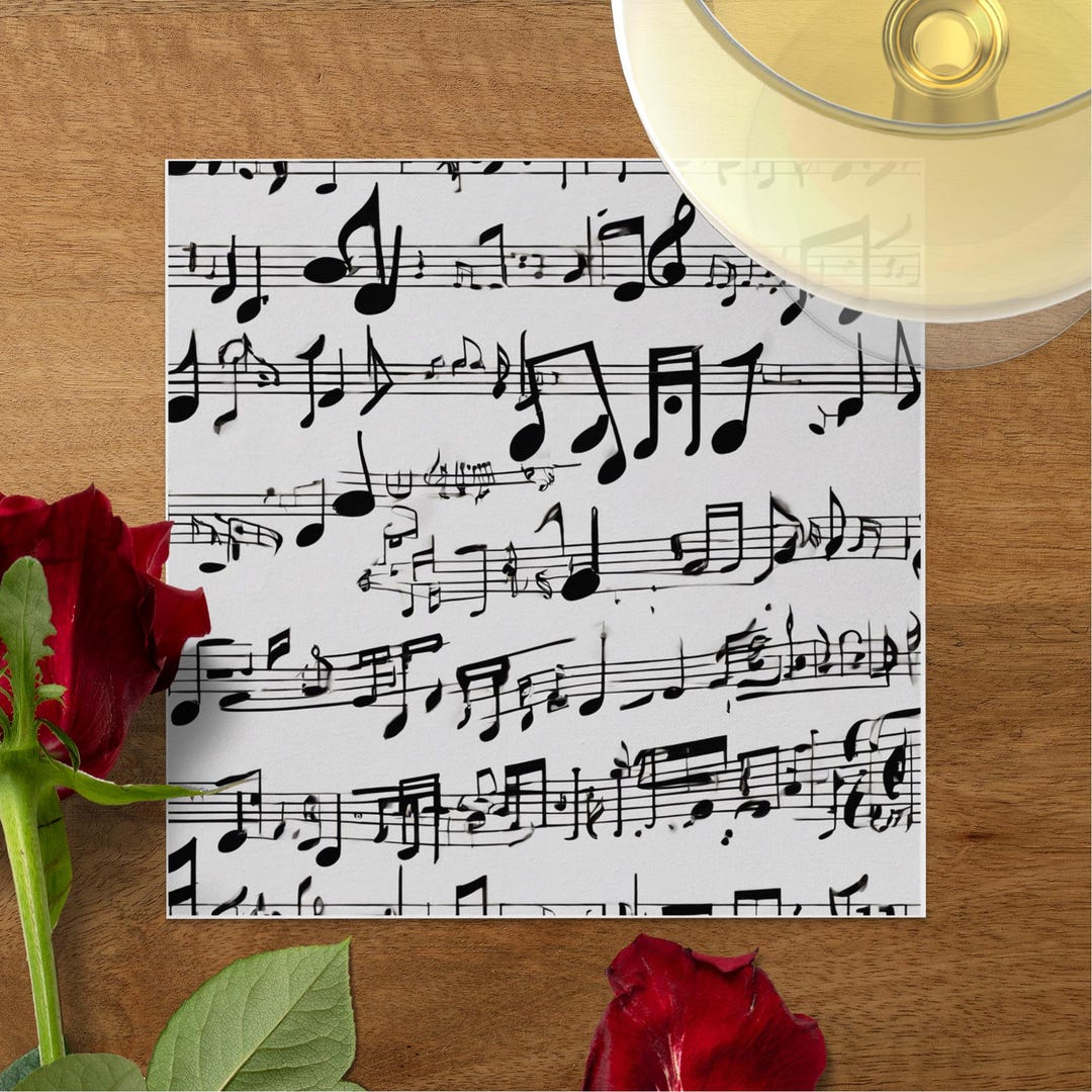 Musical Notes Cocktail Napkins, Cocktail Napkins, Music Theme Napkins ...