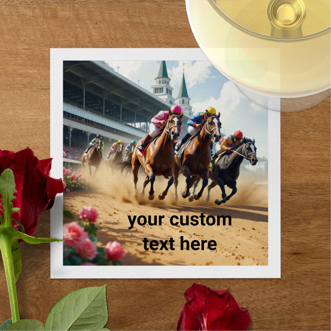 Kentucky Derby Party Supplies, Personalized Race Day Napkins, Kentucky ...