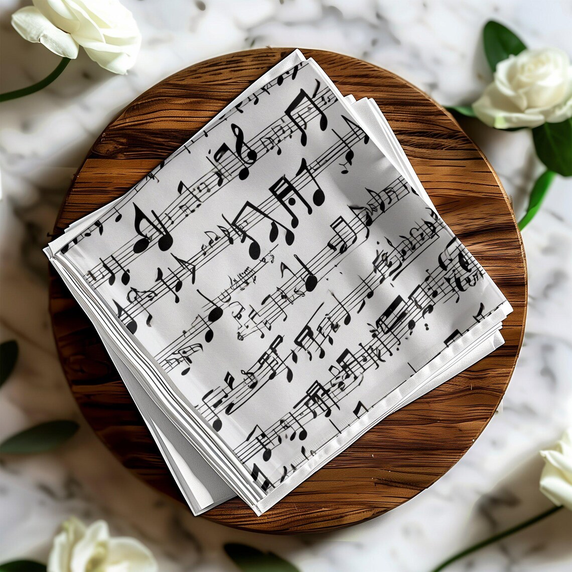 Musical Notes Cocktail Napkins, Cocktail Napkins, Music Theme Napkins ...