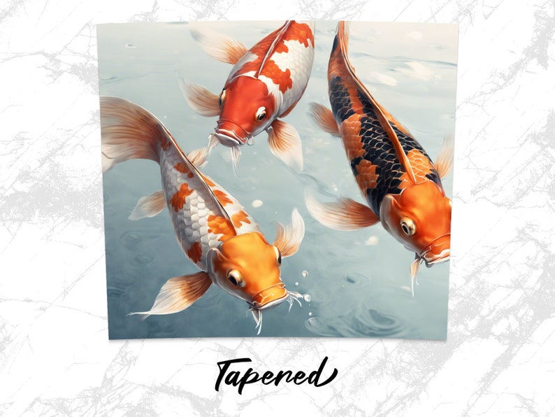 Koi Fish Digital Art, Colorful Koi Fishes, Japanese Art Print, Digital ...