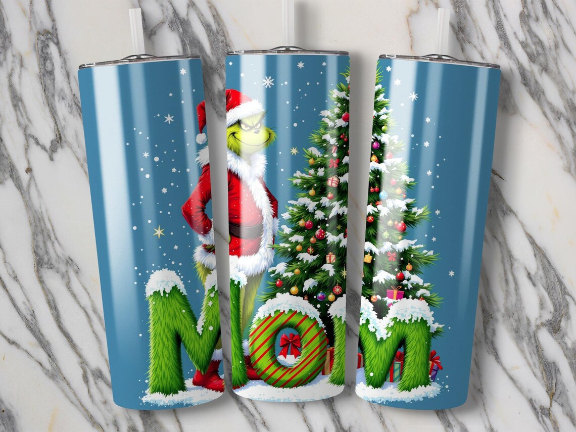 Grinch Mom Christmas Digital Download, 20oz Tumbler Designs, Straight ...