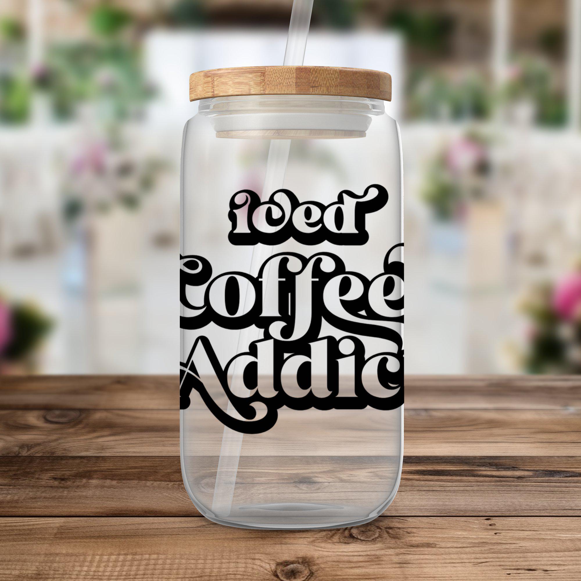 Iced Coffee Addict Can Glass: Funny Coffee Lover Gift - Etsy