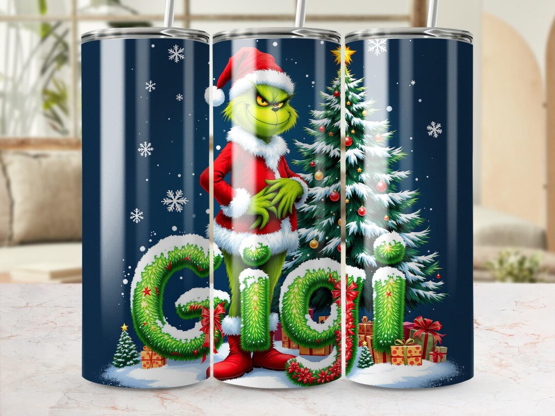 Grinch Gigi PNG Digital Download, Christmas Sublimation Design, 20oz ...