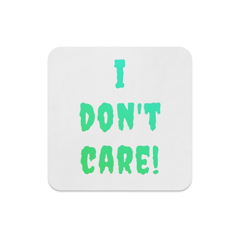 I Don't Care Coasters, Fun Drink Coasters, Novelty Coasters Set, Unique ...