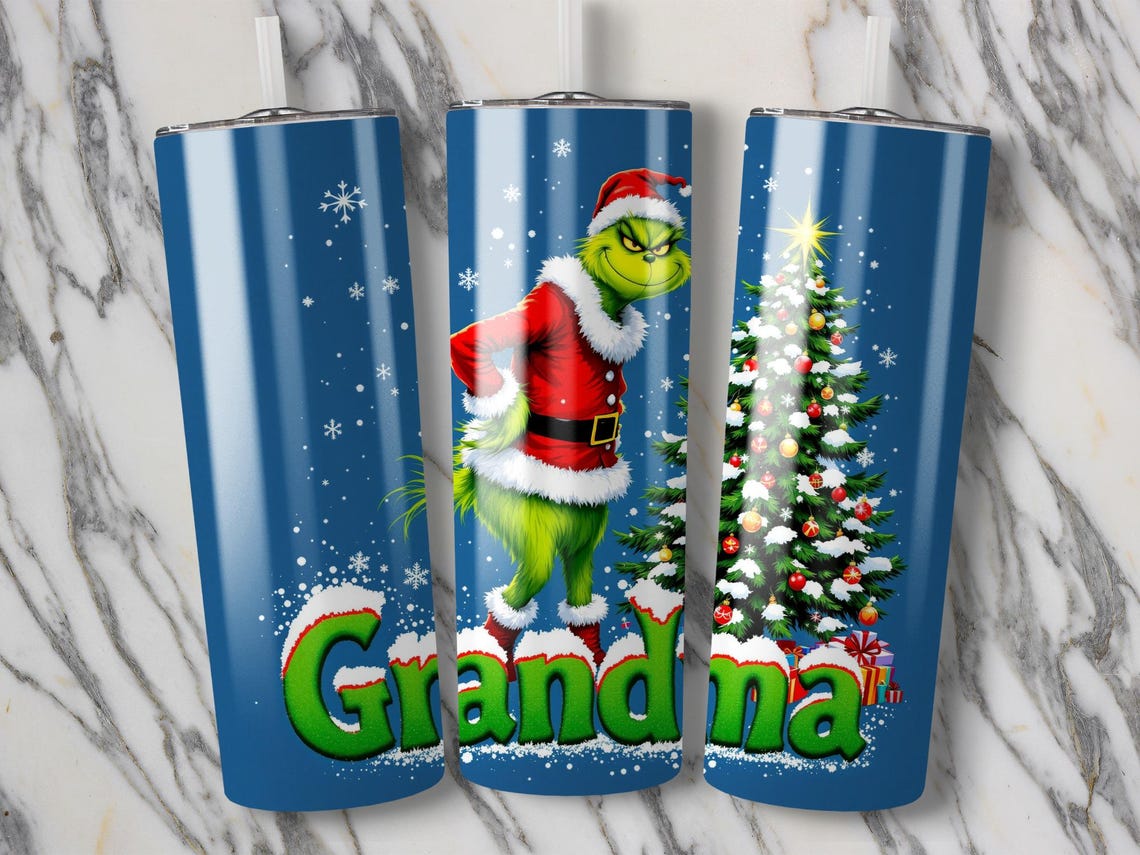 Grinch Grandma Christmas Digital Download, 20oz Tumbler Design, Xmas ...