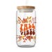 Fall Vibes Can Glass, Autumn Leaves Can Glass, Thanksgiving Drinkware ...
