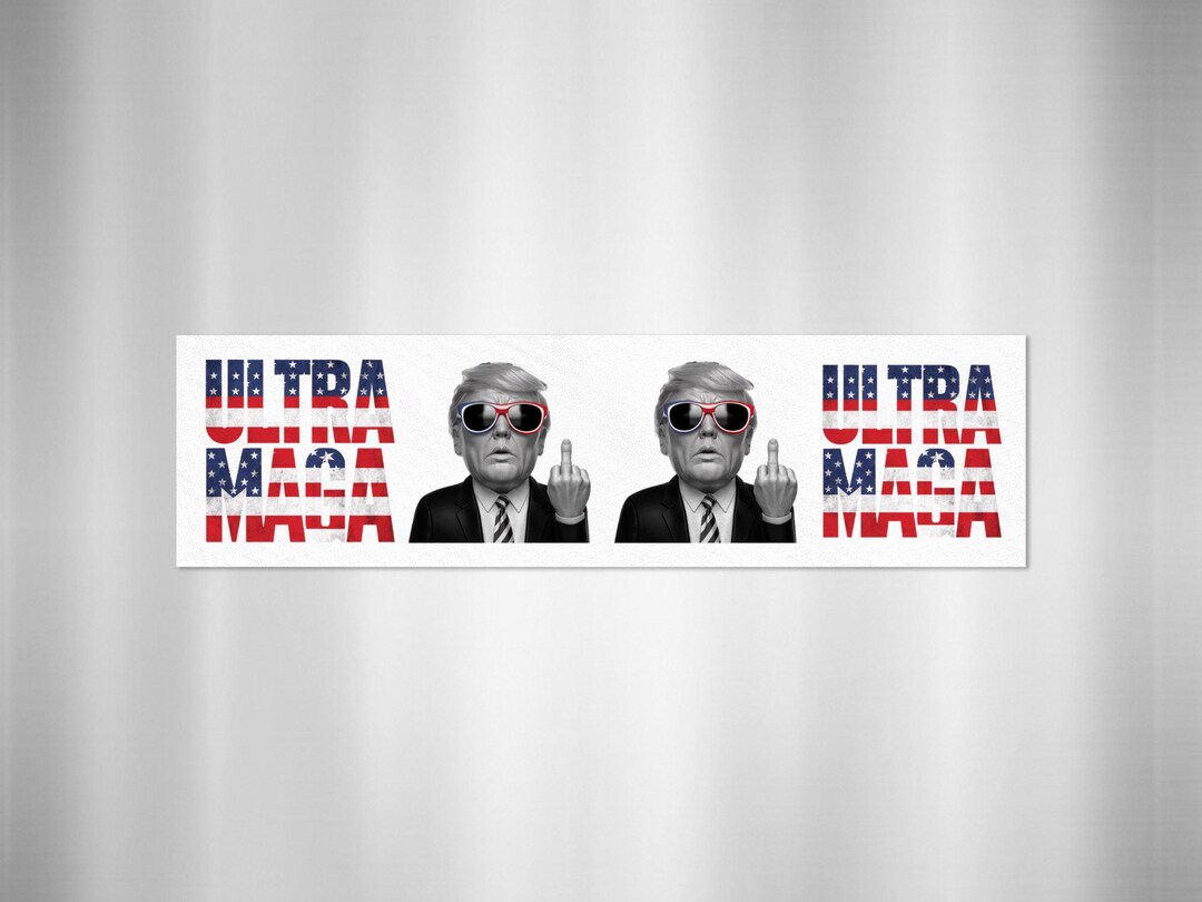 Ultra MAGA Bumper Sticker, Patriotic Car Decal, Political Rally Sticker ...