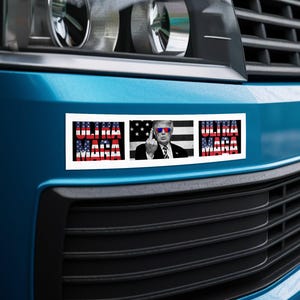ULTRA MAGA Bumper Sticker, American Flag Design, Political Statement ...