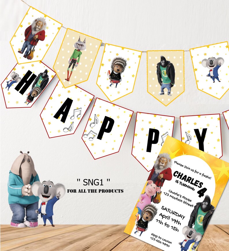 Sing Happy Birthday Banner Decoration Anniversary / Children's Party ...