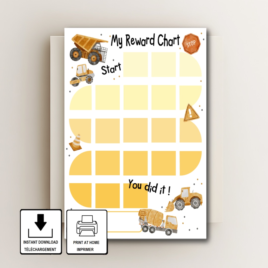 Rewards Chart Printable for Kids Behavior Chart Daily Task Chart ...