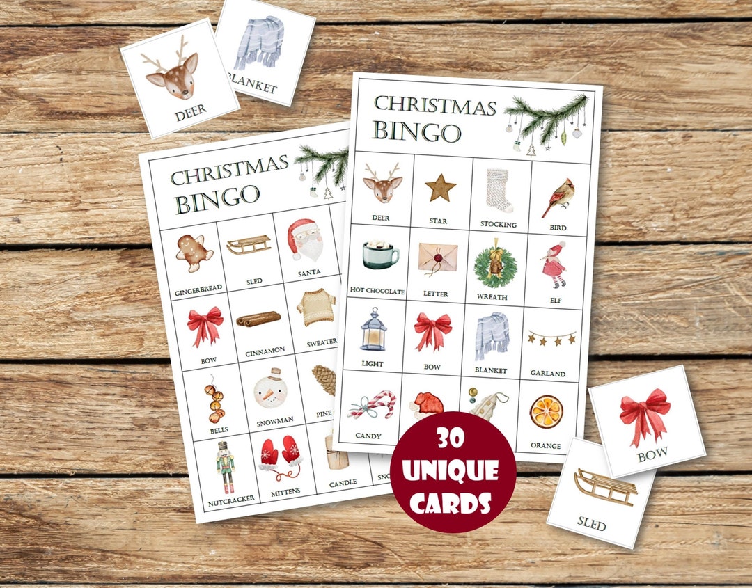 Christmas Bingo Cards, Printable Christmas Bingo for Children and ...