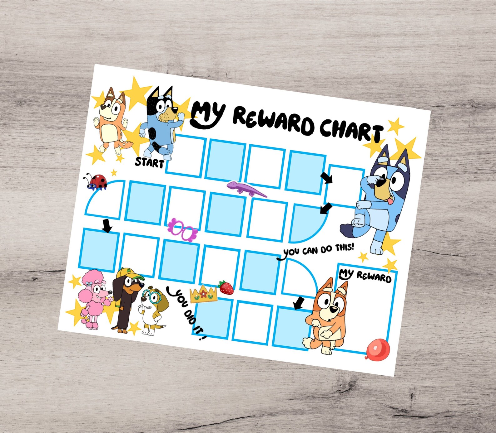 Rewards Chart Printable for Kids / Behavior Chart / Daily Task Chart ...
