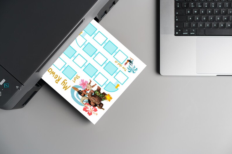 Moana Reward Chart, Printable Behavior Chart, Daily Chore Chart, Kids ...