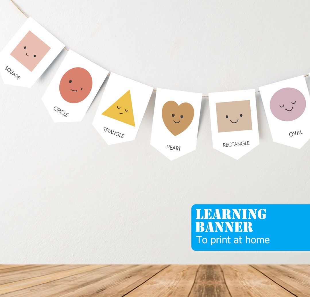 Learning Decoration Banner Classroom Shape Theme LRN01 / INSTANT ...
