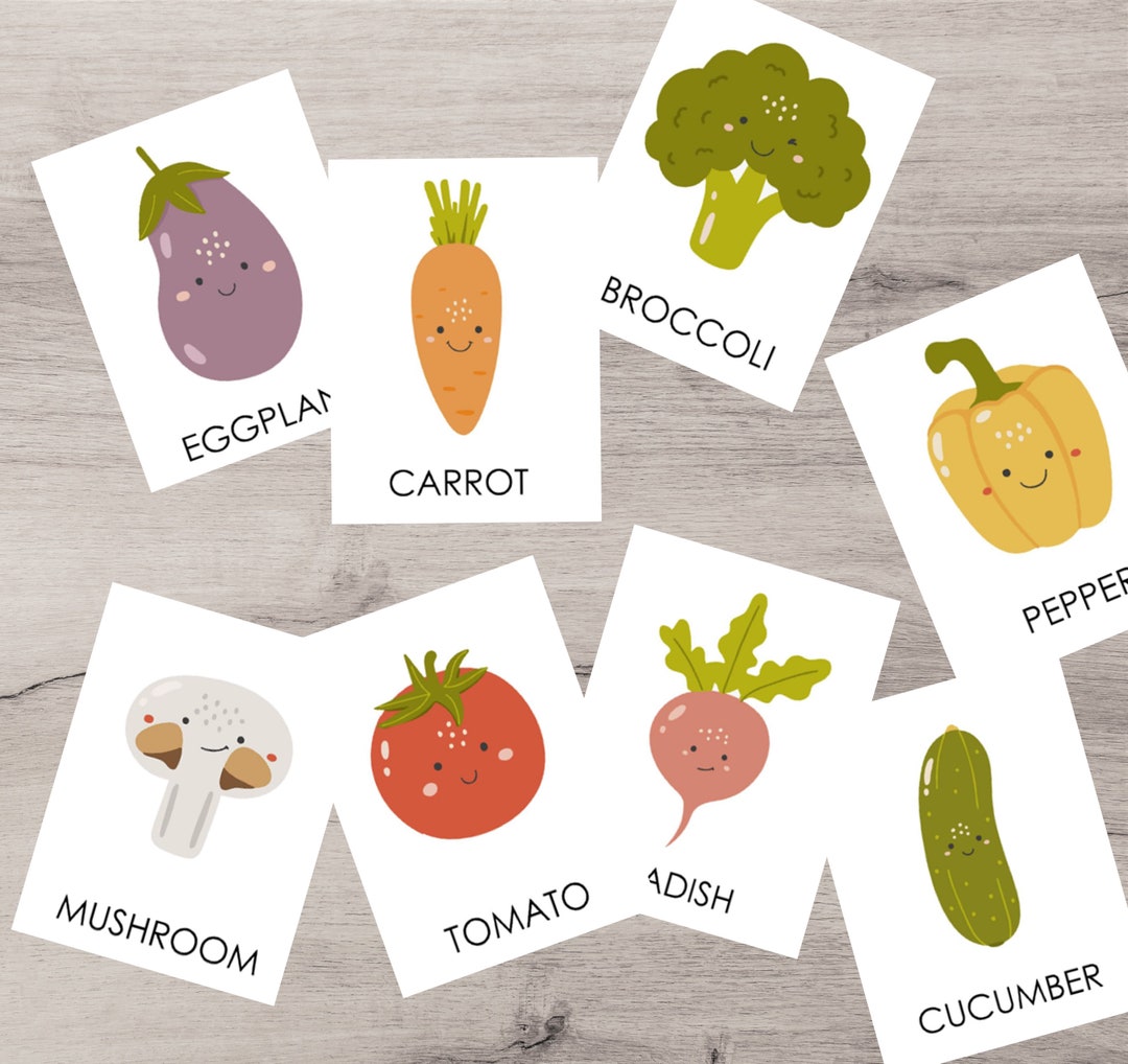 Learning Cards Classroom Vegetable Theme LRN01 / INSTANT DOWNLOAD - Etsy